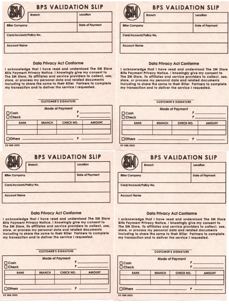 SM Payment Slip | PDF