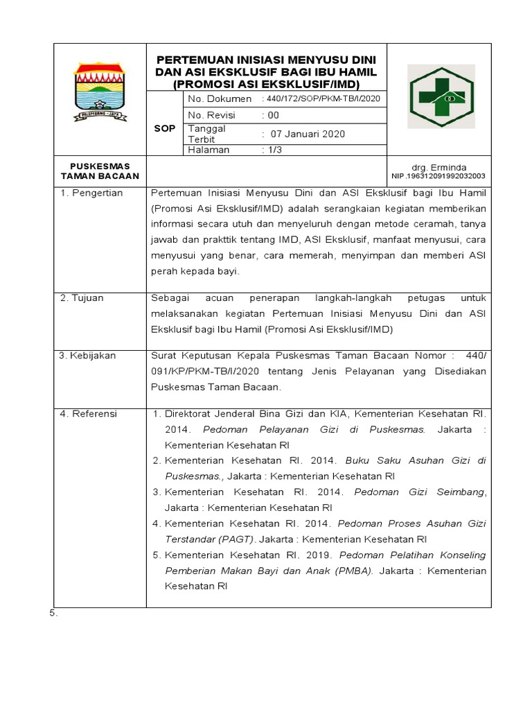 Sop Pertemuan Imd | PDF