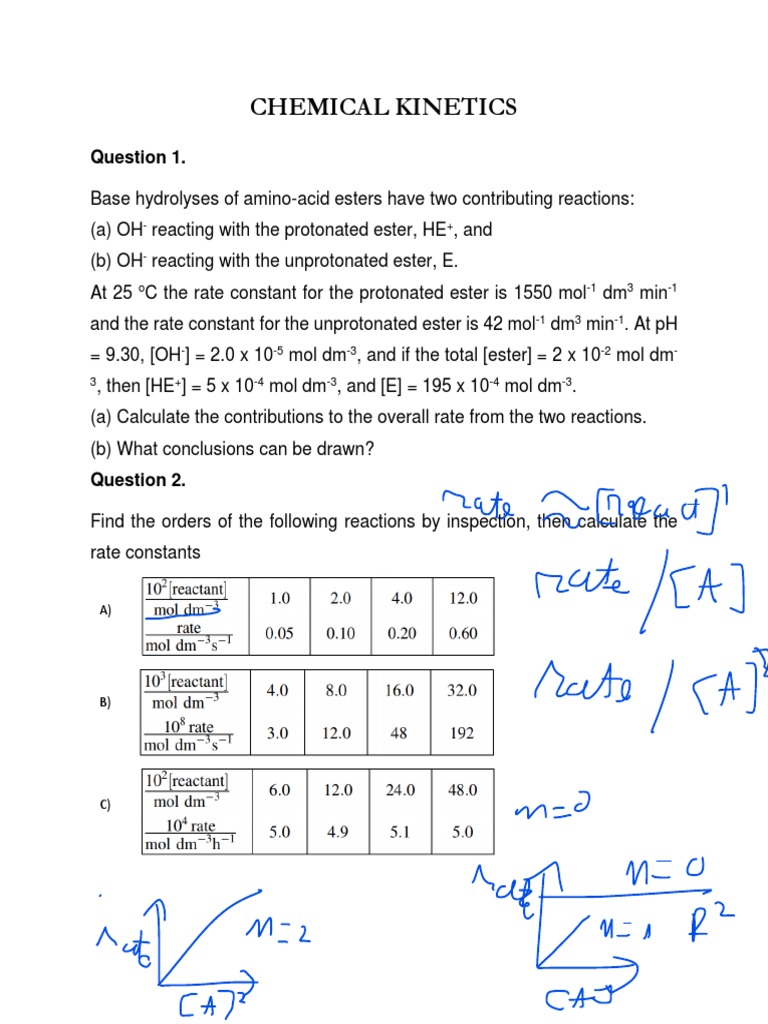 Chemical Kinetics | PDF | Reaction Rate | Reaction Rate Constant