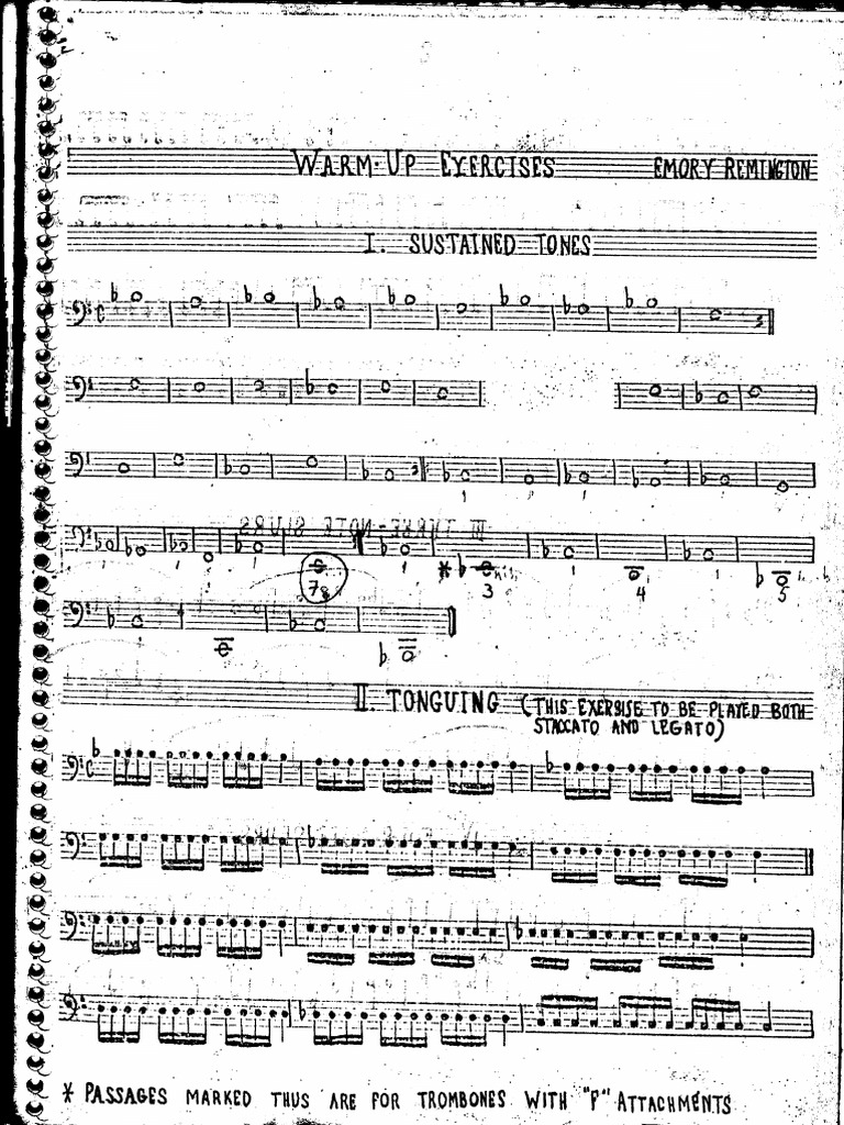 Warm Up Exercises-Remington PDF | PDF