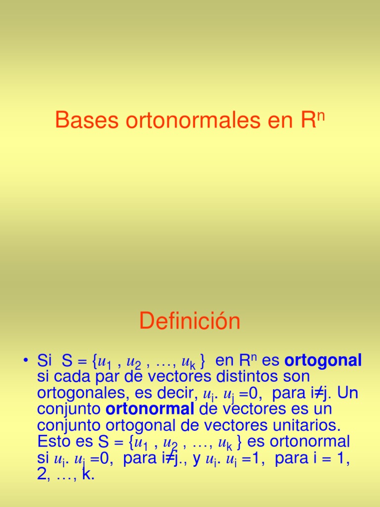 Bases Ortonormales | PDF | Ortogonalidad | Álgebra abstracta