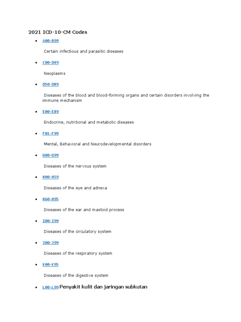 Kode ICD-10 untuk Dermatitis dan Eksim | PDF