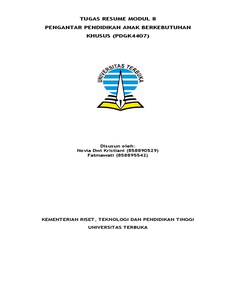 Modul 8 Pengantar Pendidikan Anak Berkebutuhan Khusus | PDF