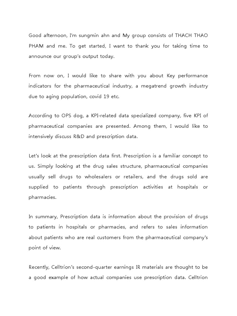 Script | PDF | Prescription Drugs | Research And Development