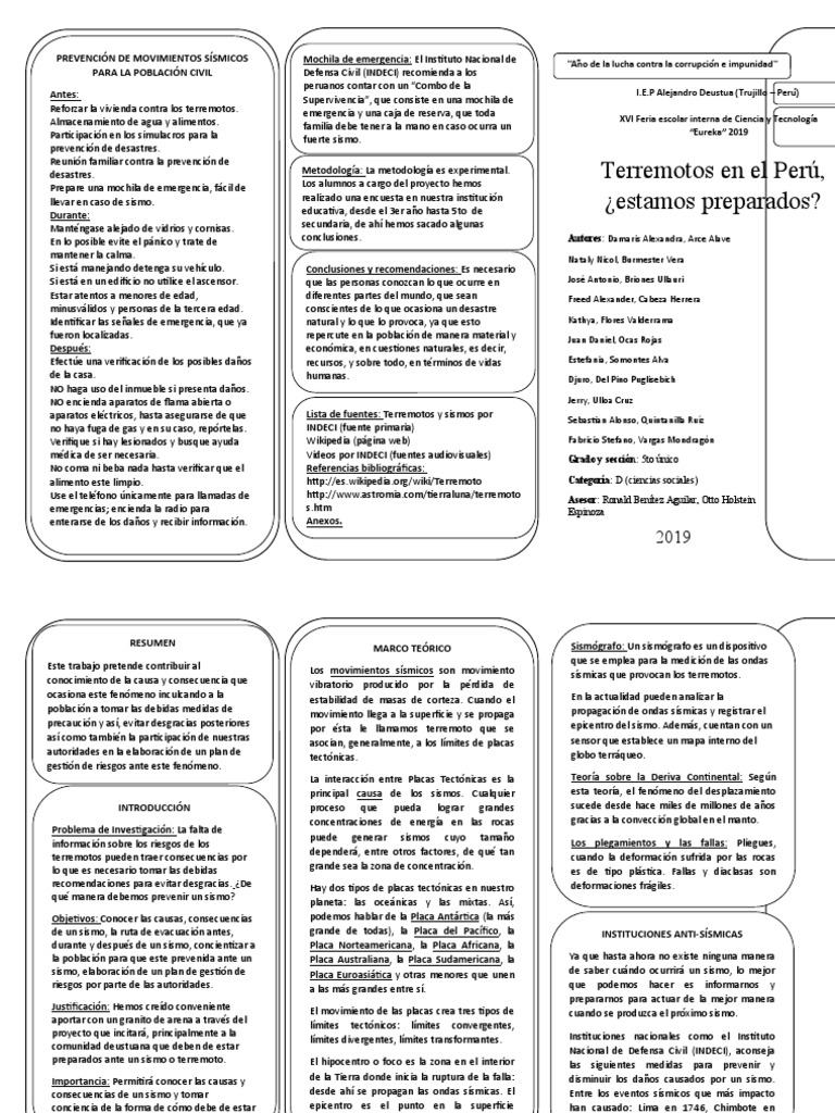 Tripticos | PDF | Temblores | Naturaleza