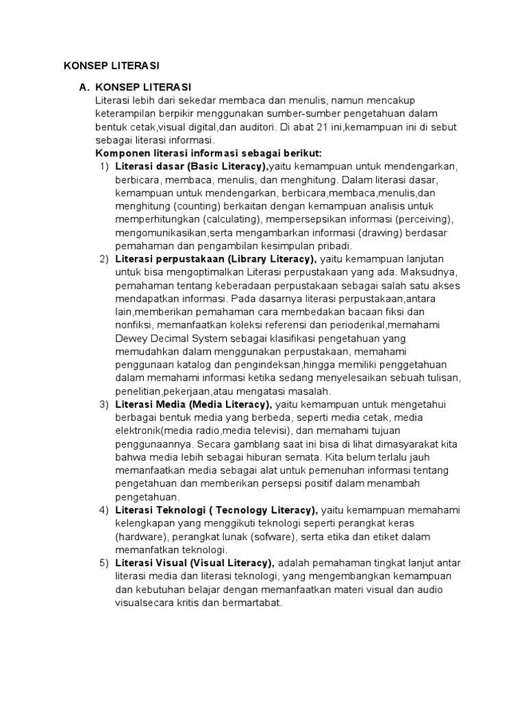 Program Kerja Literasi Sekolah 2021 | PDF