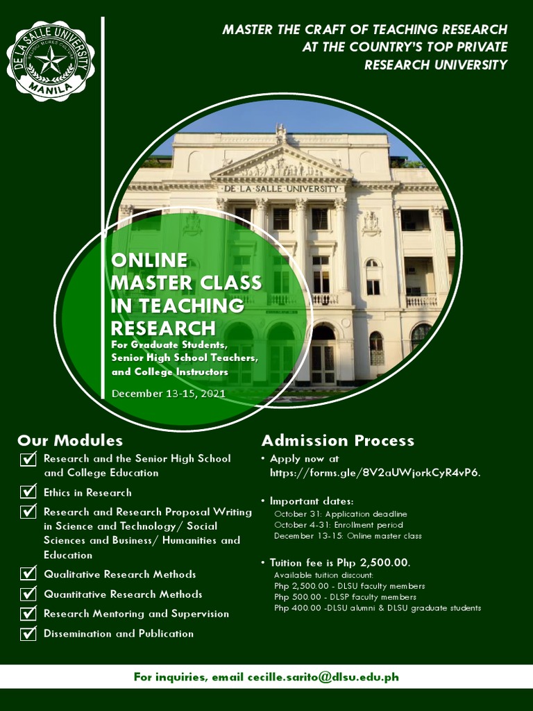 Masters Class December Poster | PDF