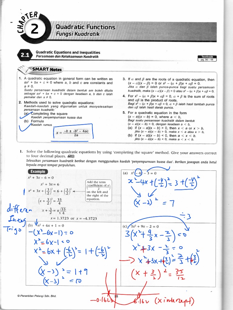 Pelangi Top One Add Math f4 Chap2 | PDF