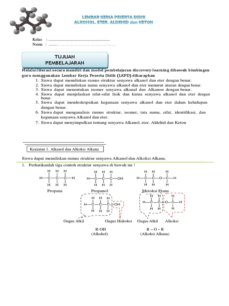 Lkpd-Alkohol, Eter, Aldehid Dan Keton | PDF