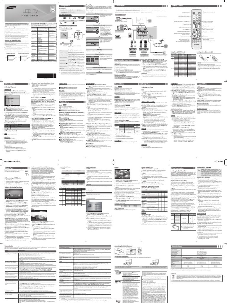 Led TV: User Manual | PDF | Hdmi | Television