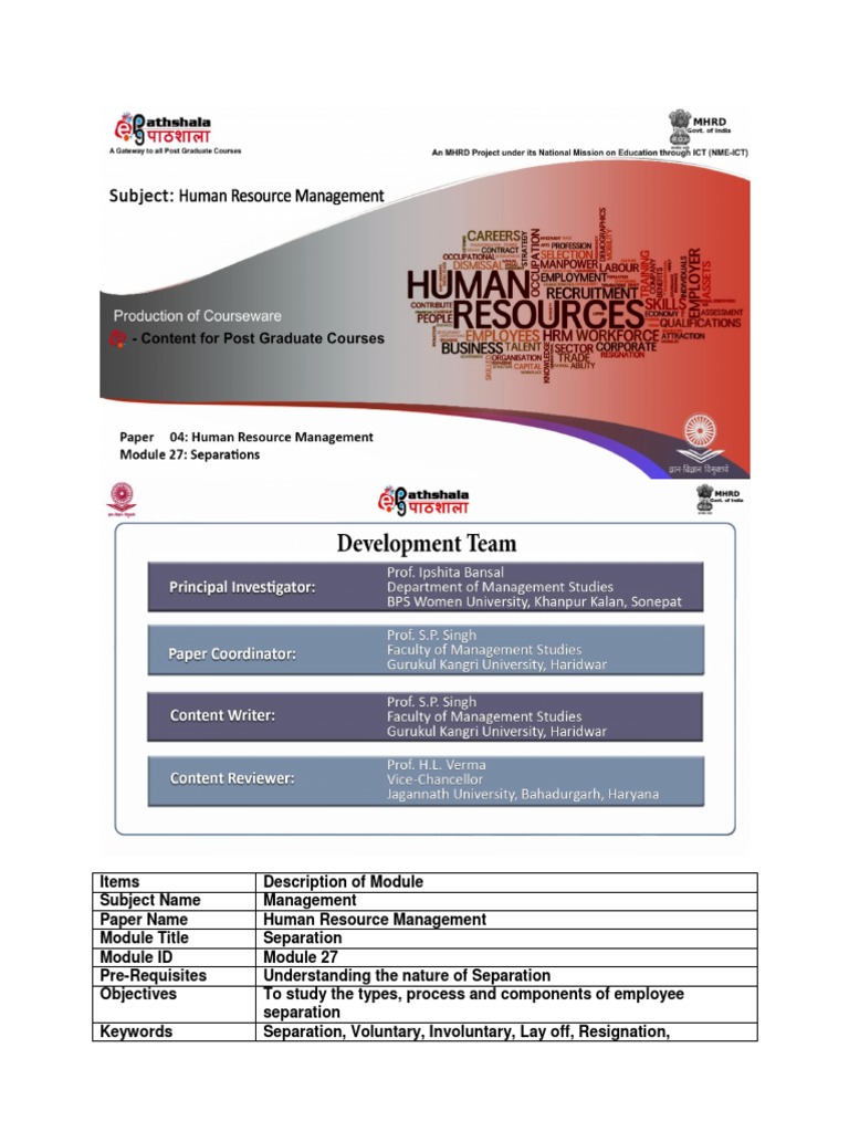 Employee Separation Types and Process | PDF | Layoff | Employment