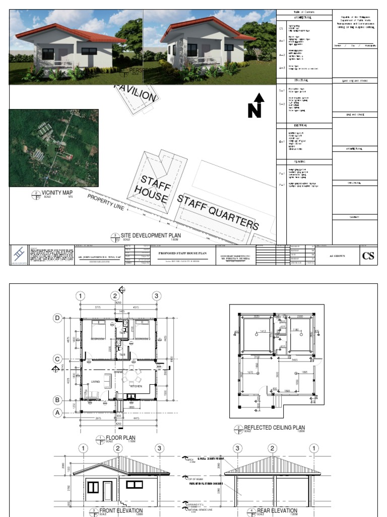 Proposed Staff House Plan Technical Drawings | PDF | Economic Sectors ...