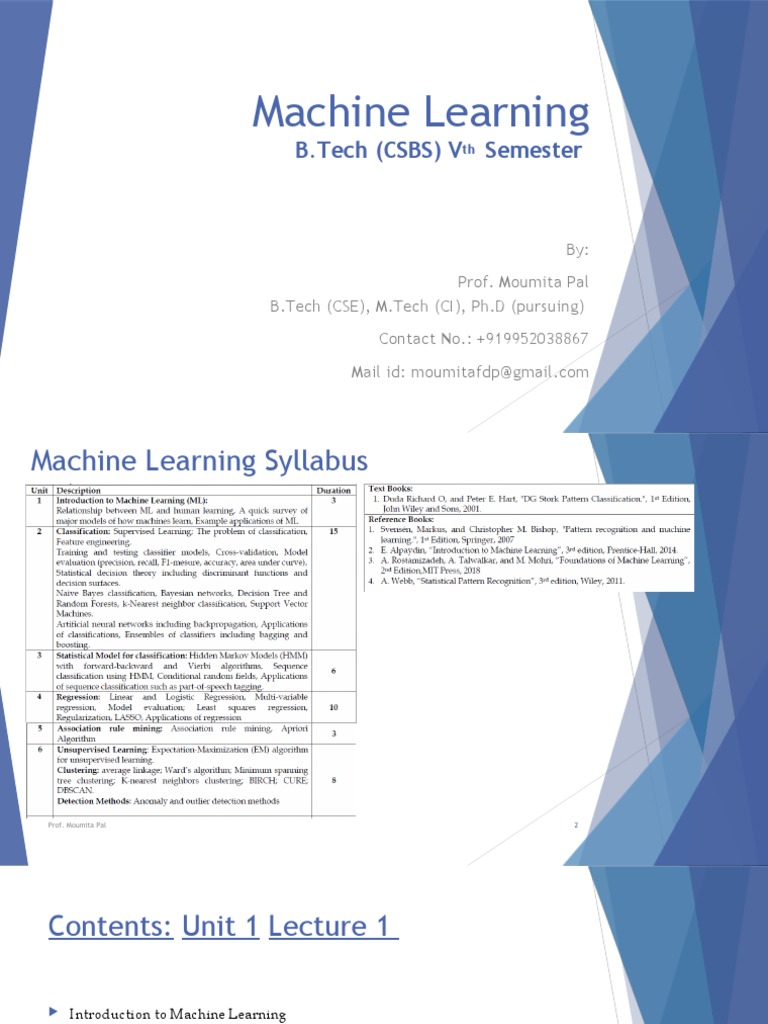 Machine Learning: B.Tech (CSBS) V Semester | PDF | Machine Learning ...