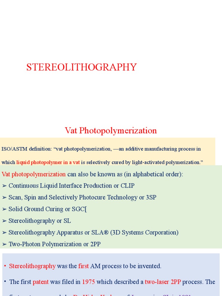 VAT Photopolymerization | PDF | Materials | Optics