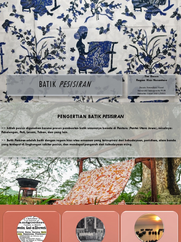 Sejarah dan Ciri Batik Pesisiran Lasem | PDF | Ilmu Sosial | Seni