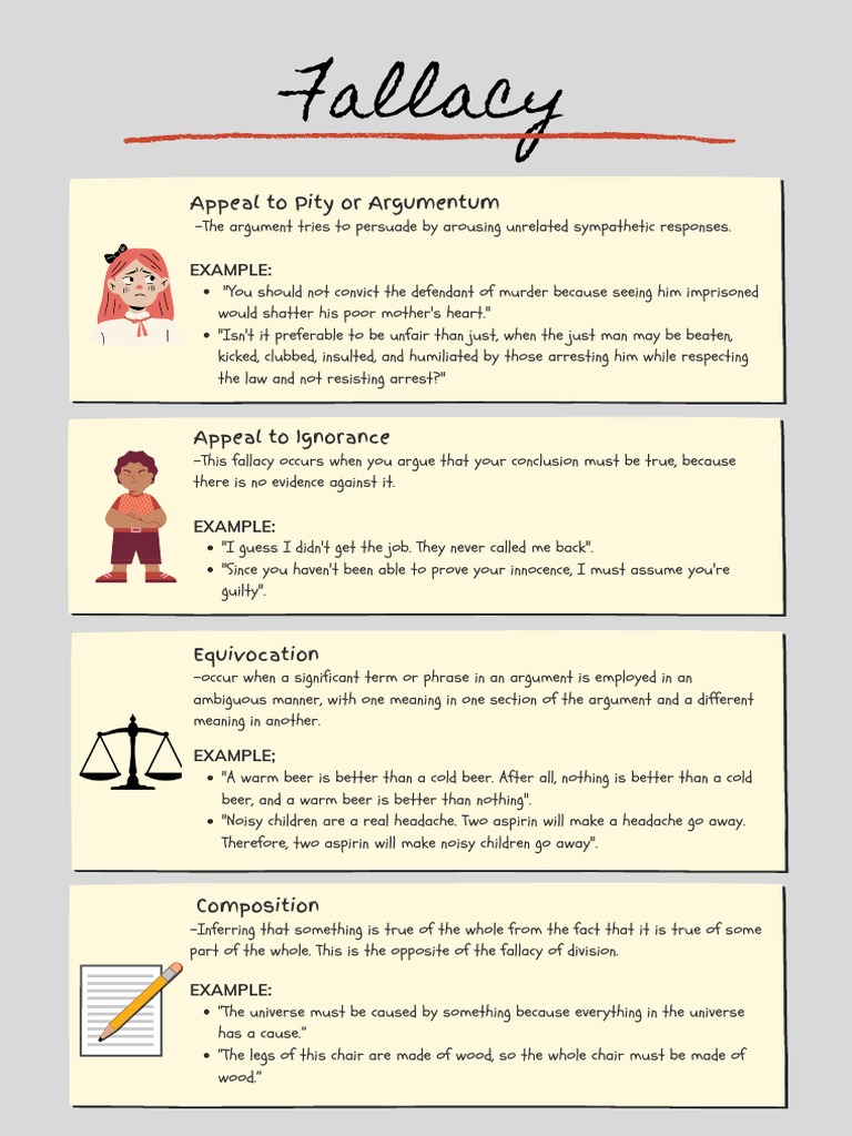 Fallacy: Appeal To Pity or Argumentum | PDF