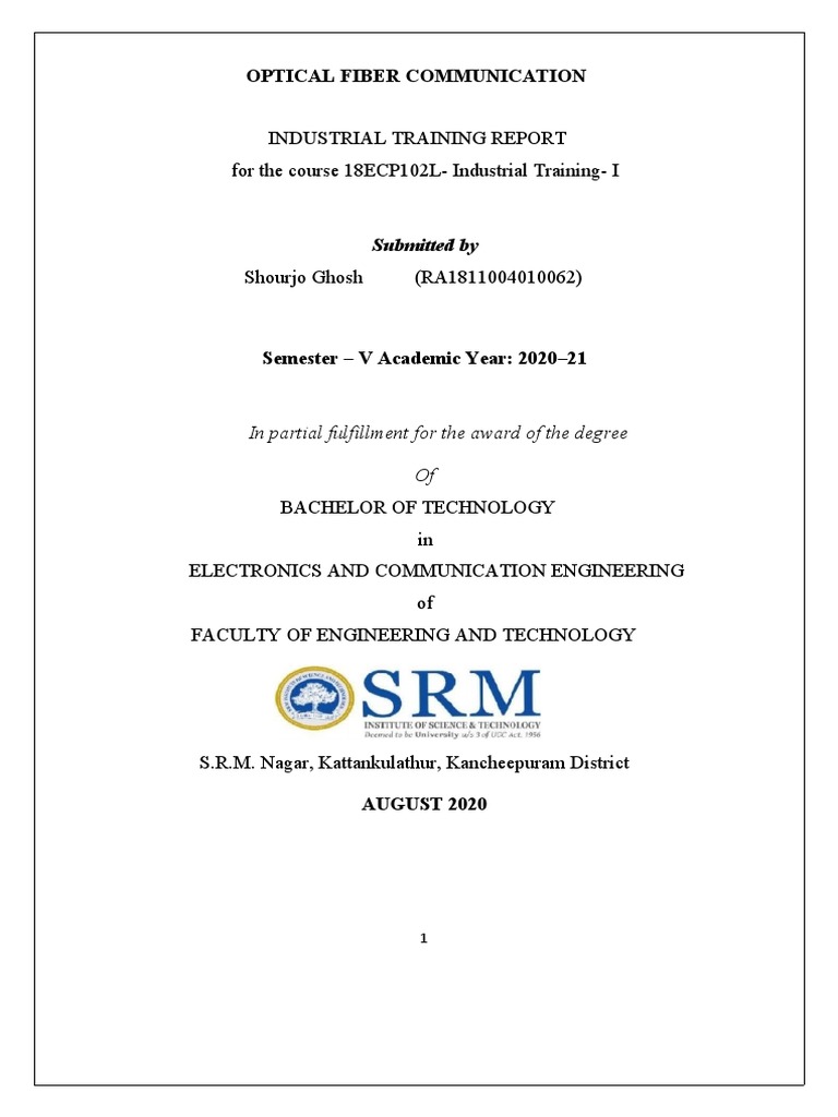 Optical Fiber Communication: Submitted by | PDF | Optical Fiber | Light ...