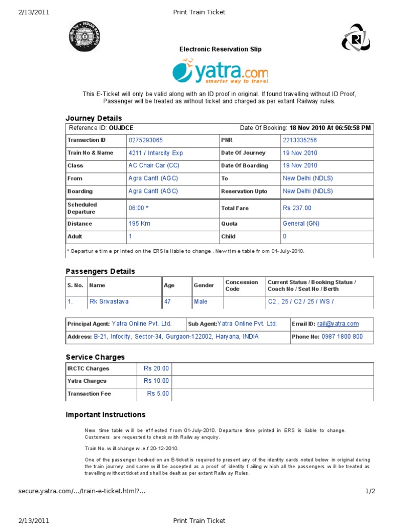 Edit Print Train Ticket | PDF | Identity Document | Document