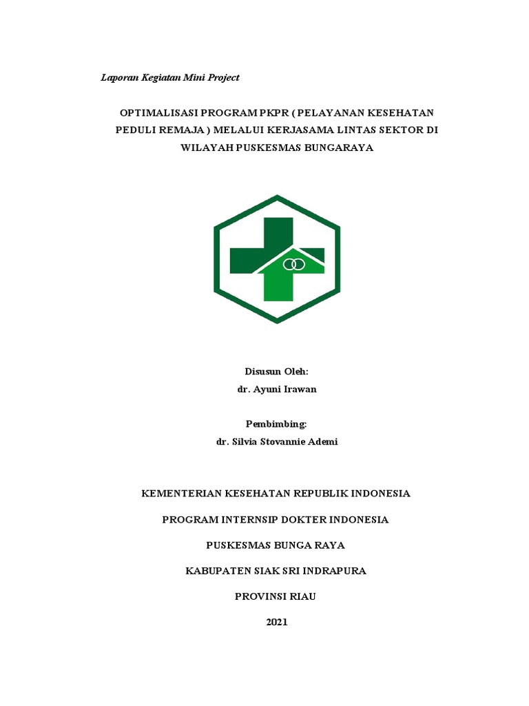 Optimalisasi PKPR di Puskesmas Bunga Raya | PDF | Ilmu Sosial ...