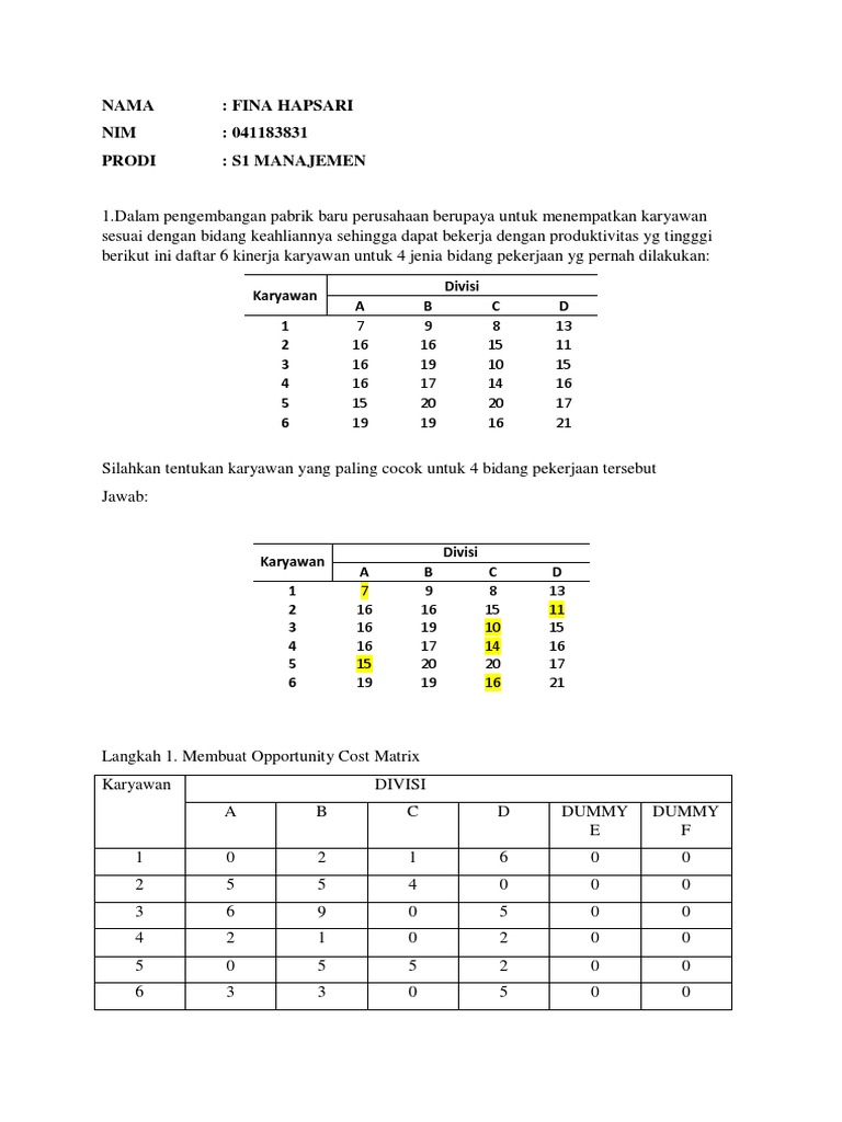 Tugas 3 Riset Operasi | PDF