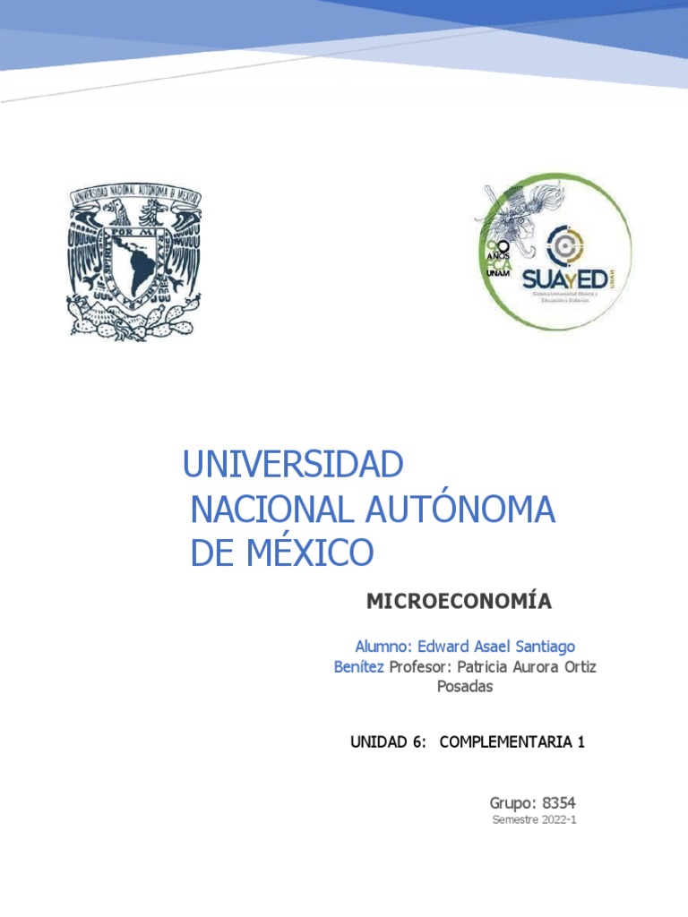 Micro. Unidad 6 Actividad Complementaria 1 - Santiago - Benítez | PDF ...