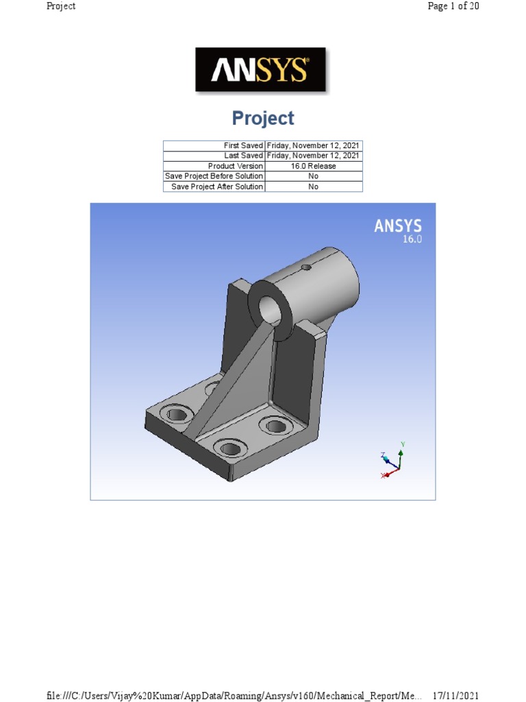 ANSYS Report | PDF | Strength Of Materials | Ultimate Tensile Strength