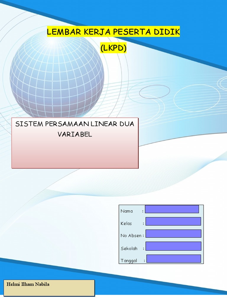 LKPD SPLDV | PDF