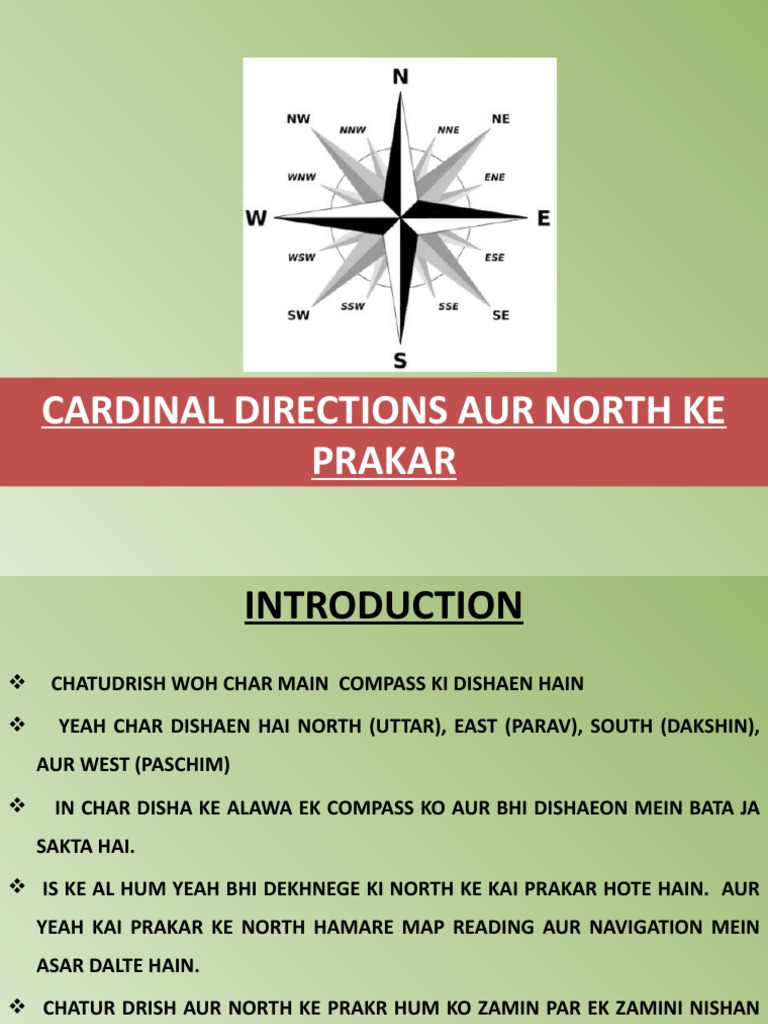 Cardinal Directions and Types of North | PDF | Mathematics | Geography