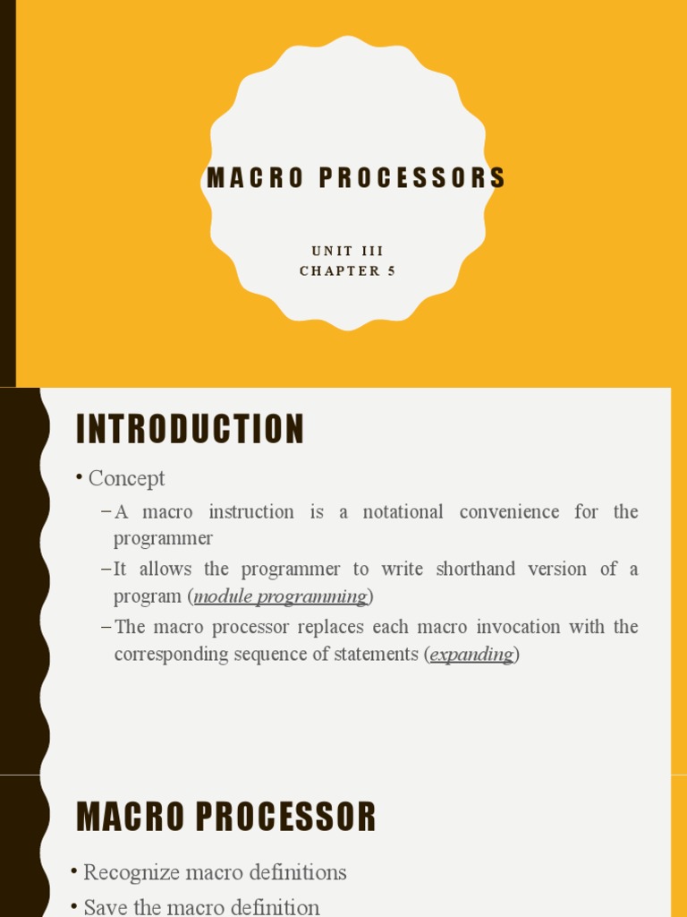 Understanding Macro Processors and Expansion | PDF | Macro (Computer ...
