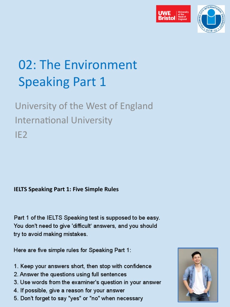 IELTS Speaking Part 1: Environment Tips | PDF | International English ...