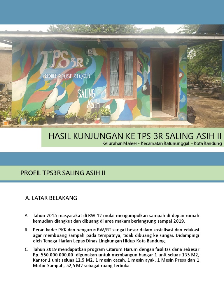Hasil Kunjungan Ke Tps 3 R Saling Asih II | PDF