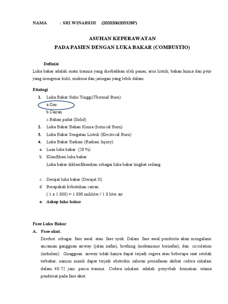 Askep Combustio | PDF