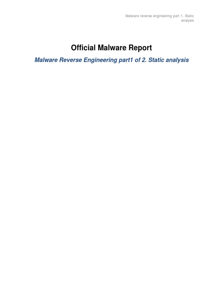 Malware Reverse Engineering Part 1 Static Analysis | PDF | Malware | Windows Registry