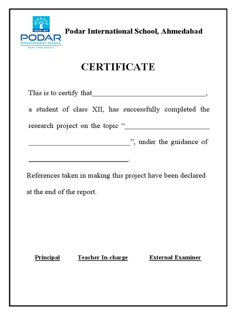 Certificate & Acknowledgement | PDF