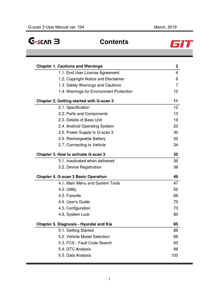 G-Scan3 User Manual All Chapters Ver105 Mar2019 | PDF | Android (Operating System) | Power Supply