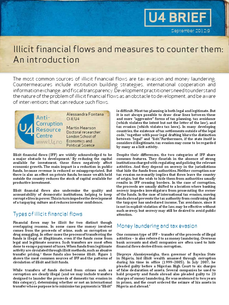 Illicit Financial Flows and Measures To Counter Them An Introduction ...