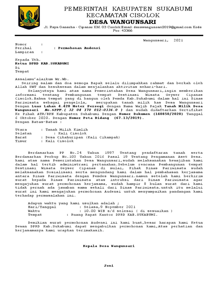 Surat Permohonan Aset | PDF