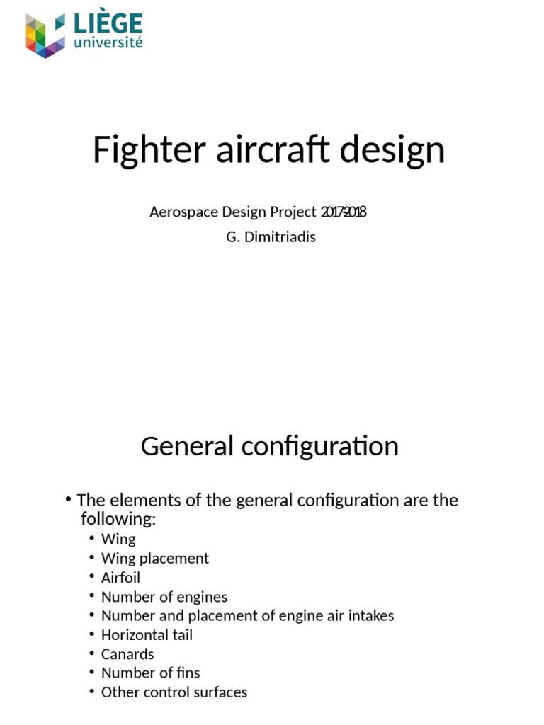 Fighter Aircraft Design: Aerospace Design Project 2017-2018 G ...