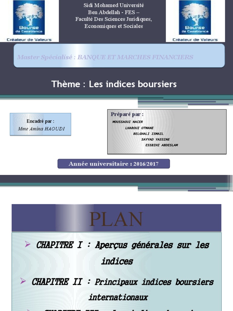 Les Indices Boursiers | PDF | Indice boursier | Bourse de New York