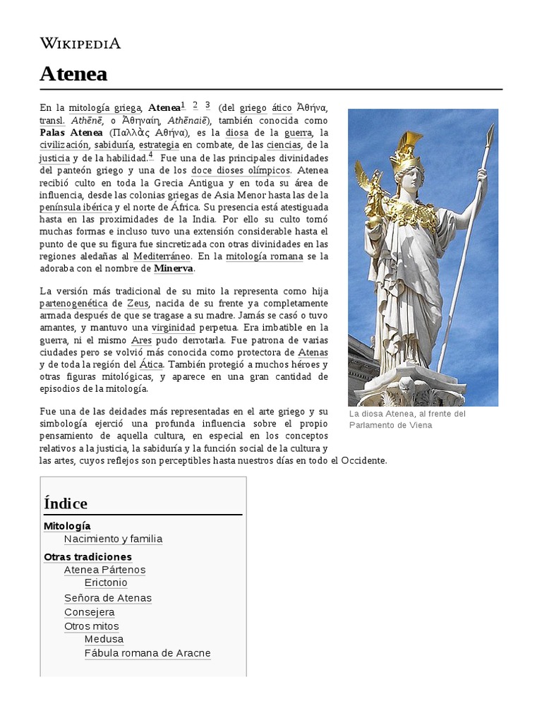 Mitos y características de Atenea | PDF | Atenea | Medusa