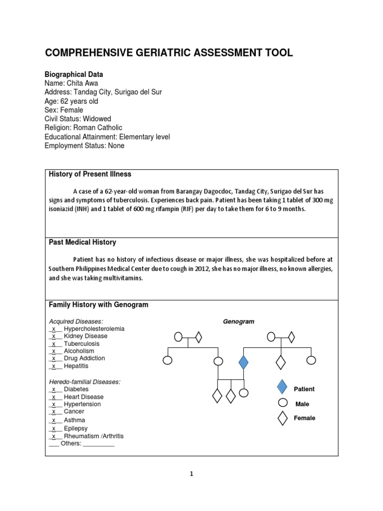 Comprehensive Geriatric Tool | PDF | Breathing | Pulse