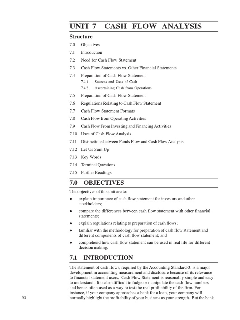 Unit 7 Cash Flow Analysis: Structure | Download Free PDF | Expense ...