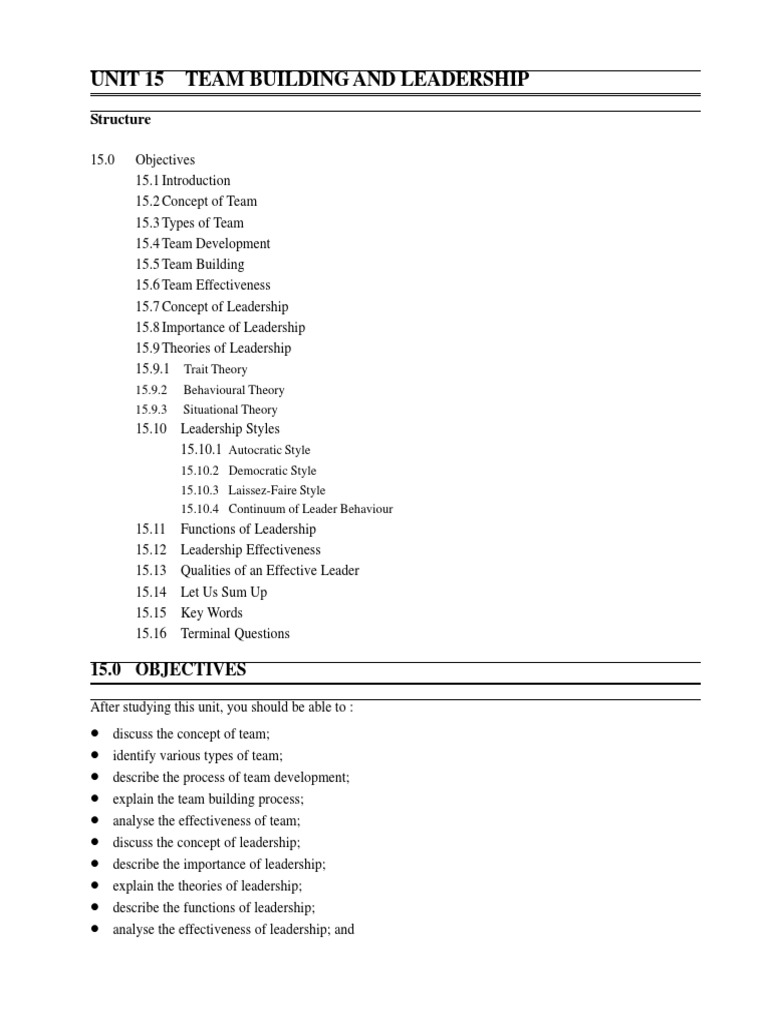 Block 4 MCO 1 Unit 3 | Download Free PDF | Leadership | Goal