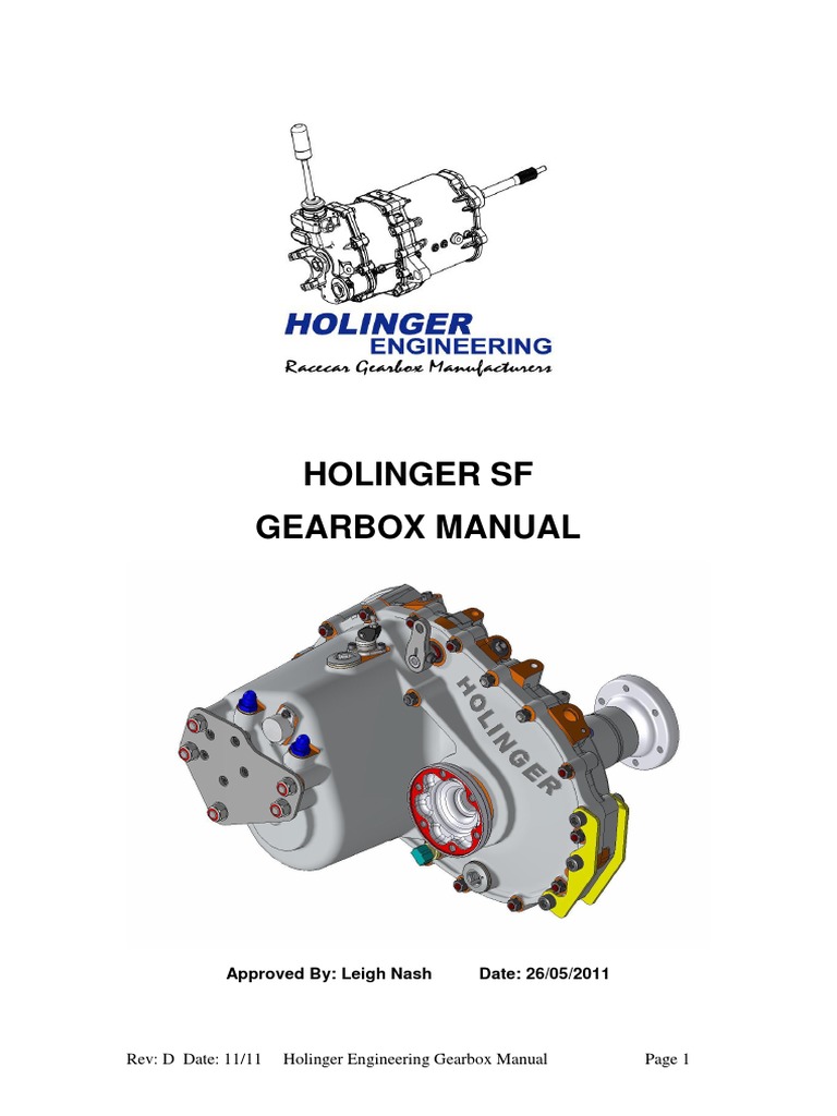 Holinger SF Gearbox Manual Overview | PDF | Transmission (Mechanics ...