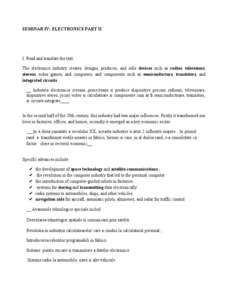 Radu Marina - V Electronics (II) | PDF | Electronics | Engineering