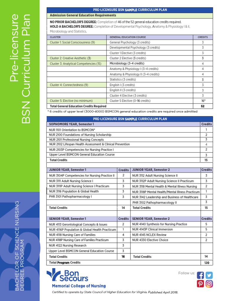 Updated BSN Sample Curriculum Plan | PDF | Nursing | Health Care