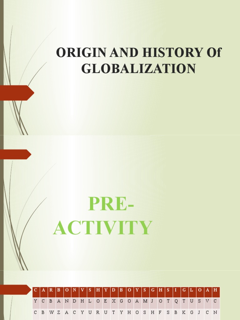 Origins of Globalization Explored | PDF