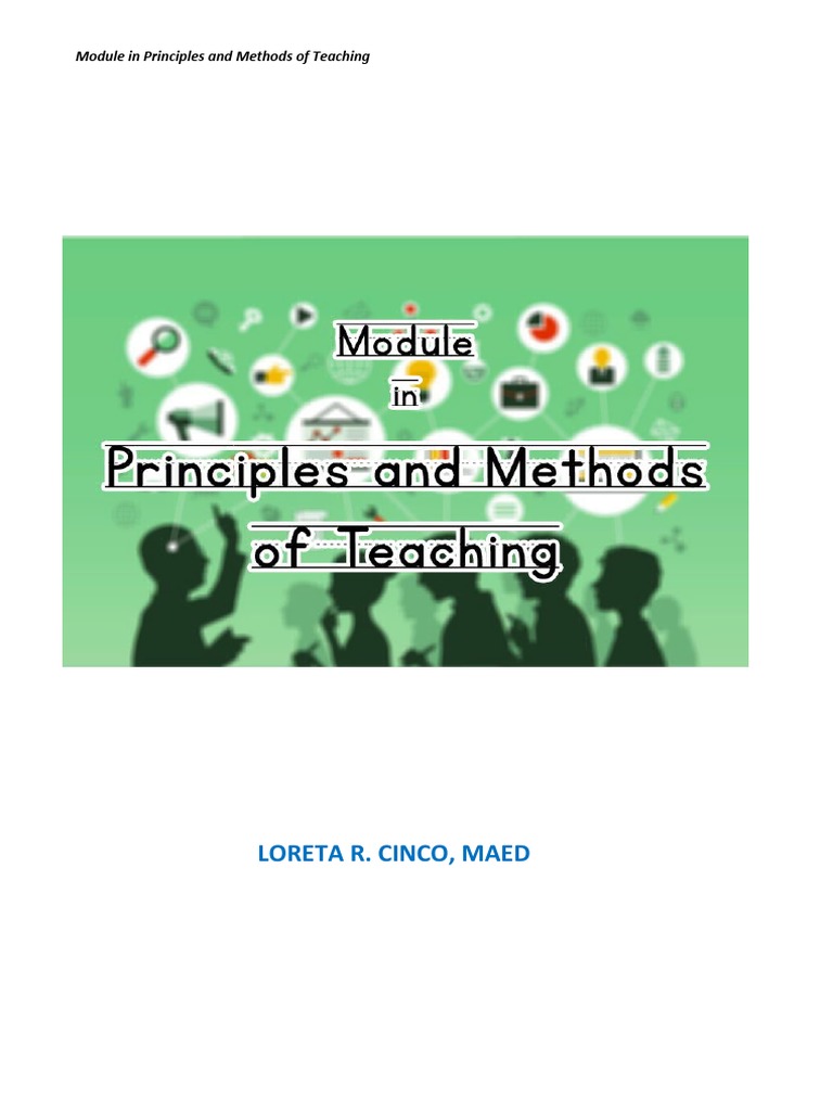 Principles and Methods of Teaching Module 3.1 | PDF | Lesson Plan ...