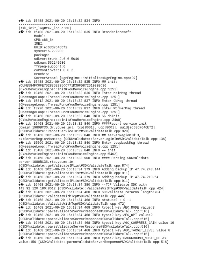 Ymrtc Log | PDF | Computer Networking | Computing
