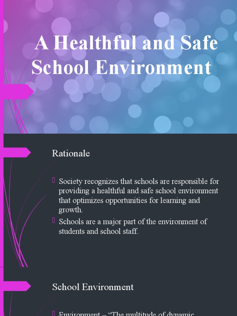 Healthy and Safe School Environment | PDF